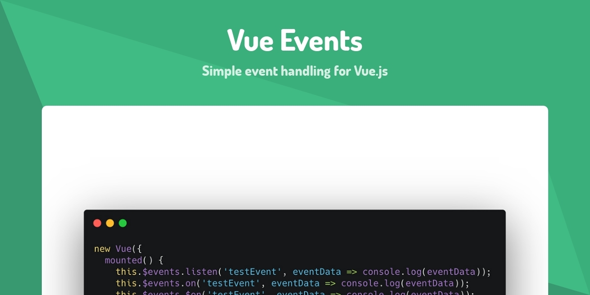 Vue Events Simple Event Handling For Vuejs Made With Vuejs